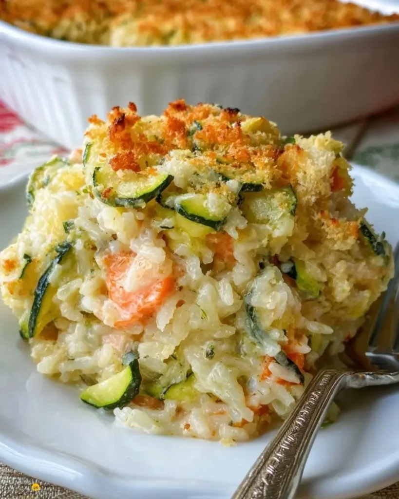 Easy Zucchini Rice Casserole with Stuffing Mix Recipe - Eats Recipes