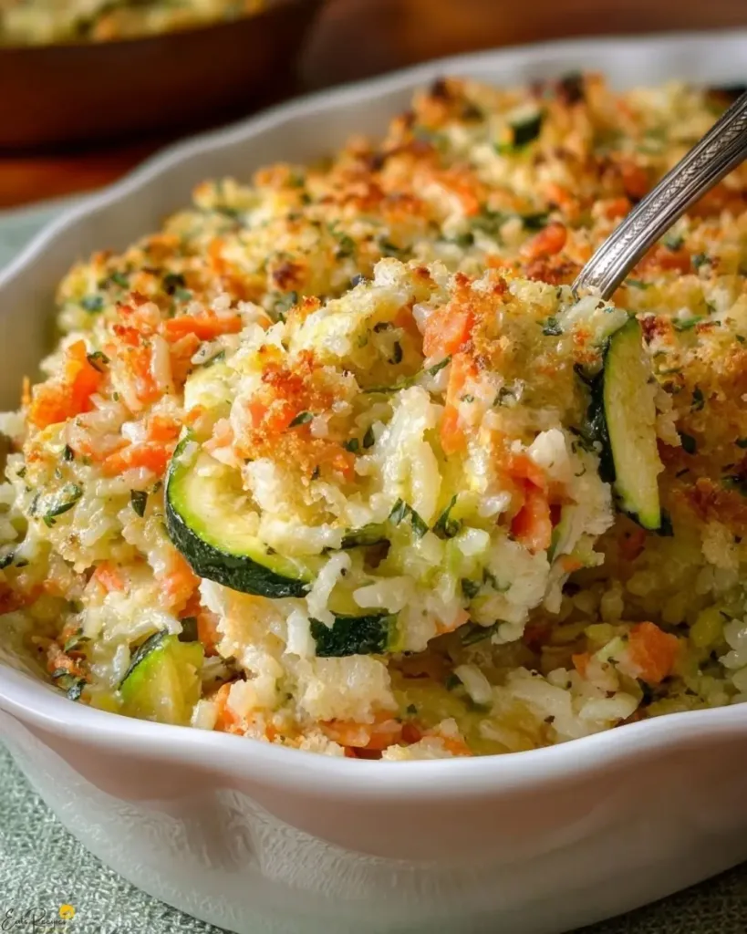 Easy Zucchini Rice Casserole with Stuffing Mix Recipe - Eats Recipes